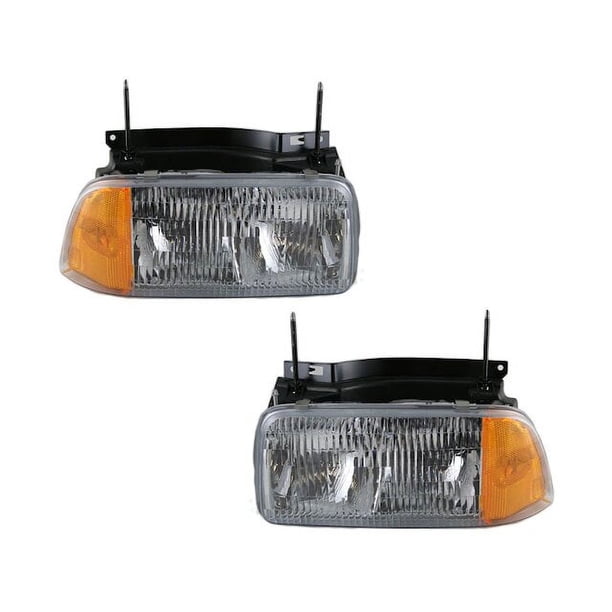 Headlight Assembly Set 2 Piece - Compatible with 1995 - 1997 GMC Jimmy ...