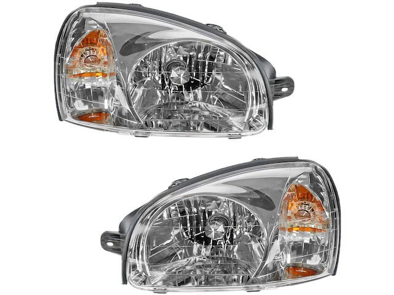 Headlight Assembly Set 2 Piece - Compatible with 2003 - 2006 Hyundai ...