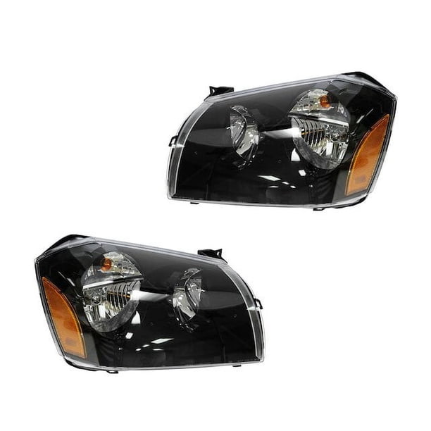 Headlight Assembly Set 2 Piece - Compatible with 2005 - 2007 Dodge ...