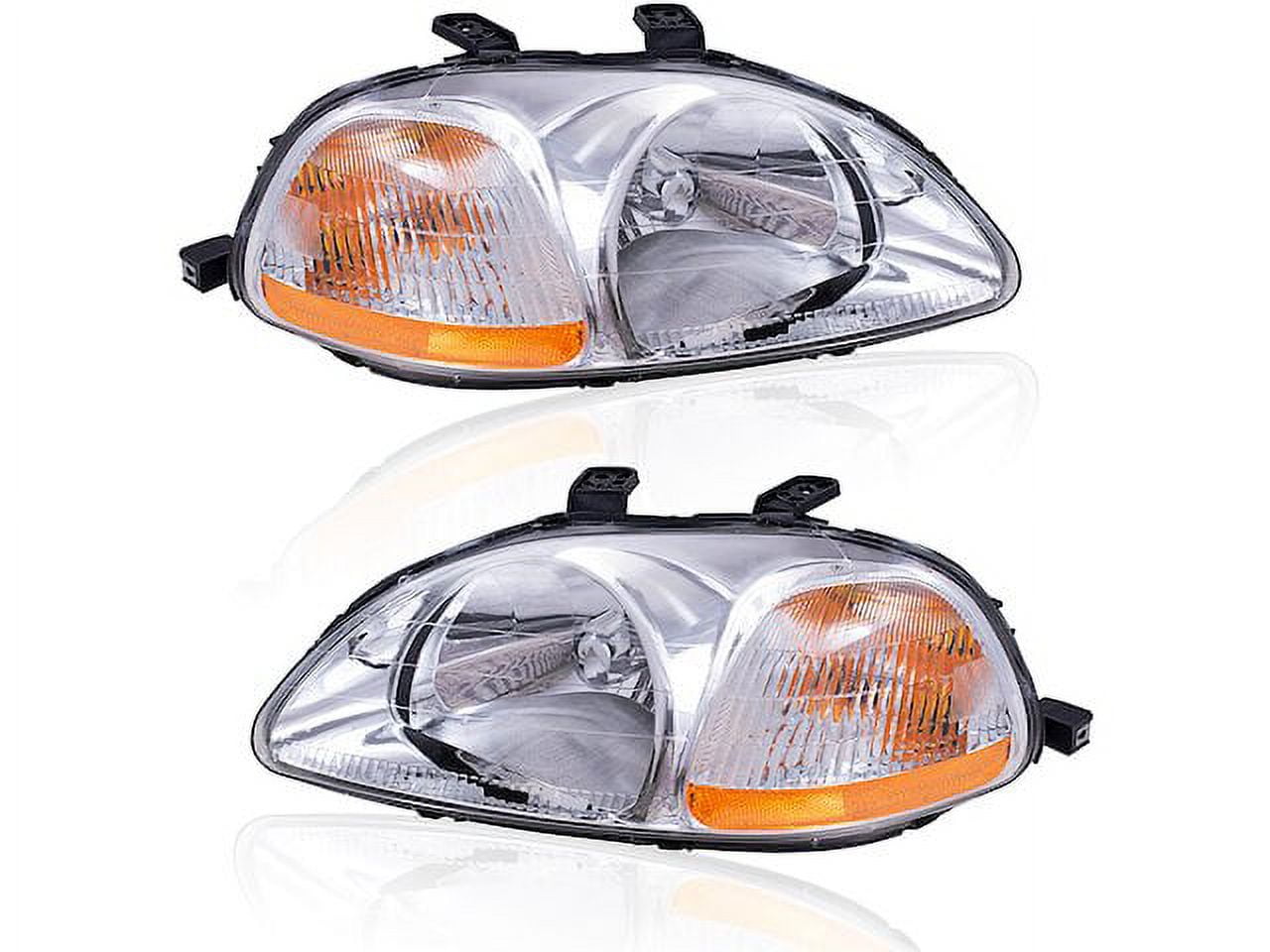 Headlight Assembly Set Compatible With 1996 1998 Honda Civic 1997