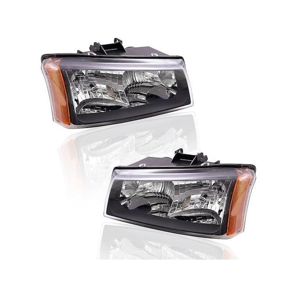 Headlight Assembly Set - Compatible with 2003 - 2004 Chevy Silverado ...