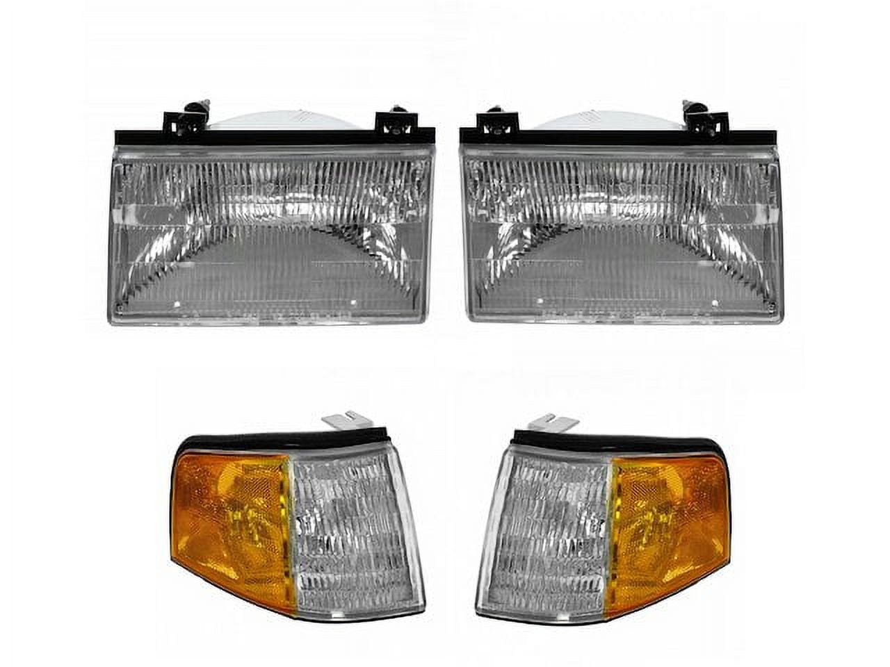 Headlight Assembly and Parking Light Kit 4 Piece - Compatible with 1992 ...