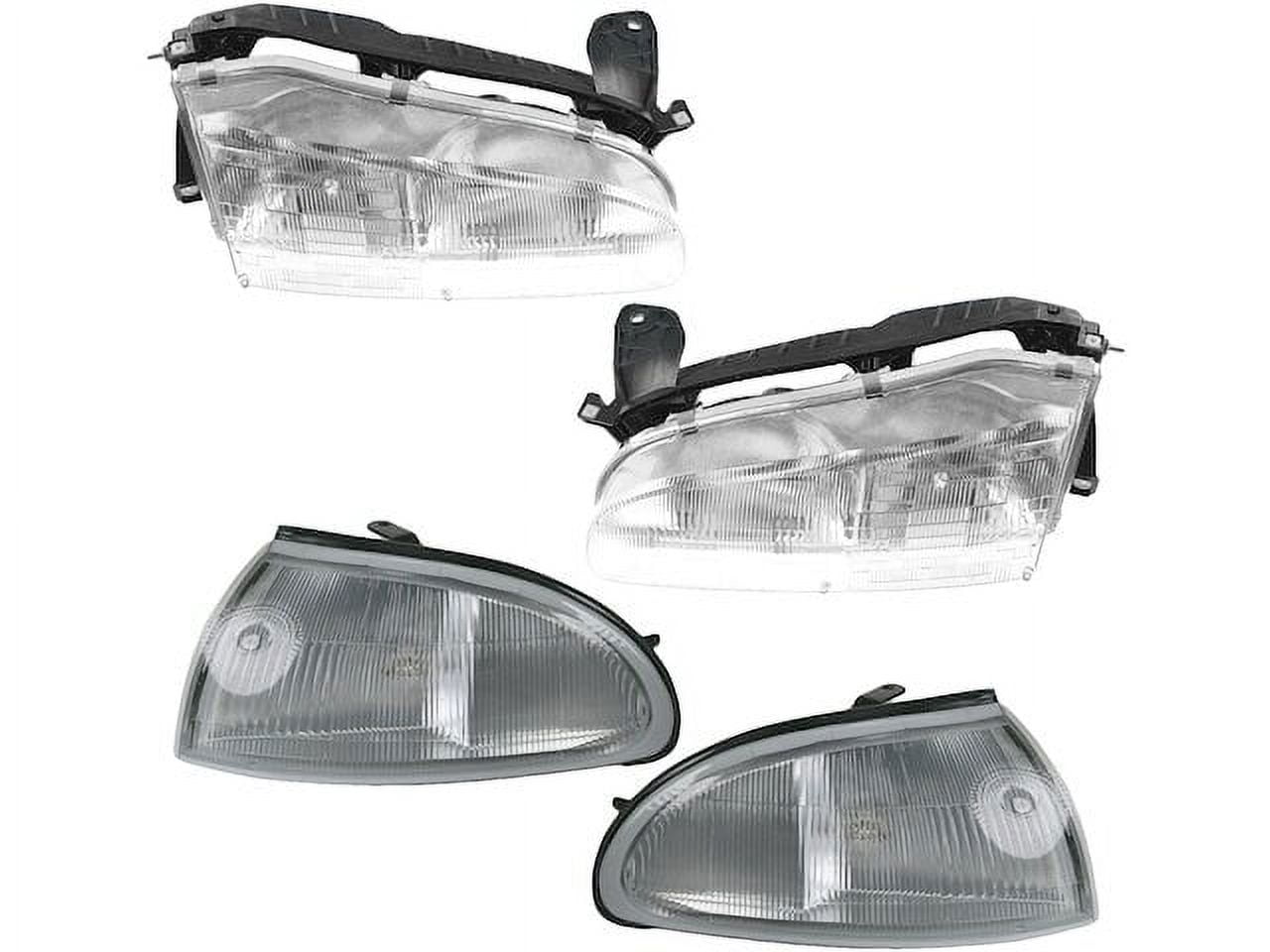 Headlight Assembly and Parking Light Kit 4 Piece - Compatible with 1993 ...