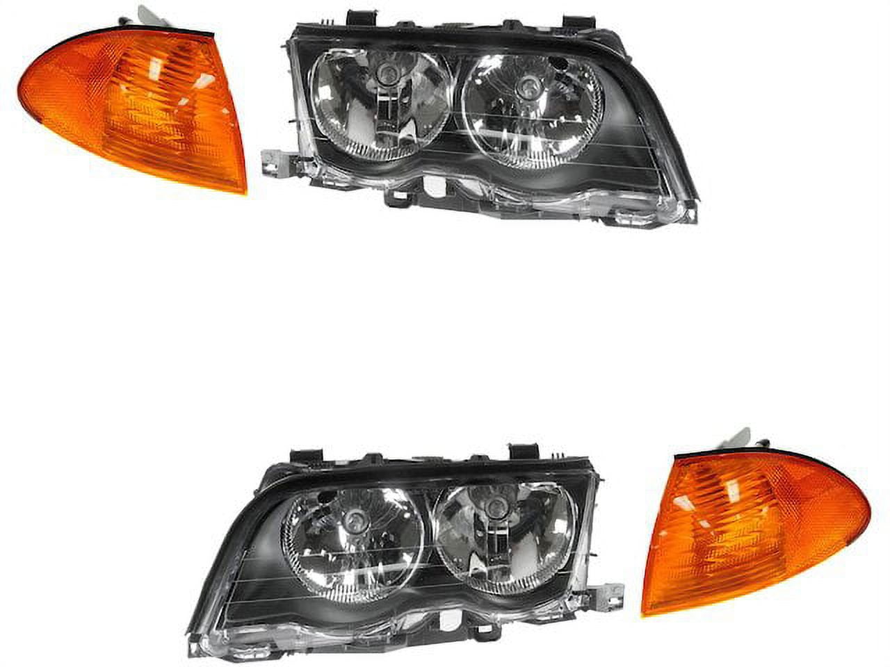Headlight Assembly and Parking Light Kit 4 Piece - Compatible with 1999 ...