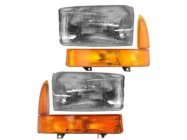 Headlight Assembly and Parking Light Kit 4 Piece - Compatible with 2000 ...