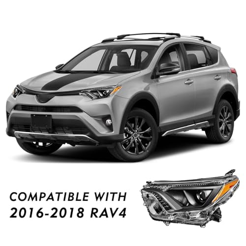 Headlight Assembly w/o LED fits For 2016 2017 2018 Toyota RAV4 16 17 18 Halogen Headlamp Left ...