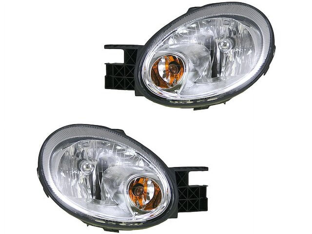 Headlight Assembly with Chrome Bezel - Set of 2 - Compatible with 2003 ...