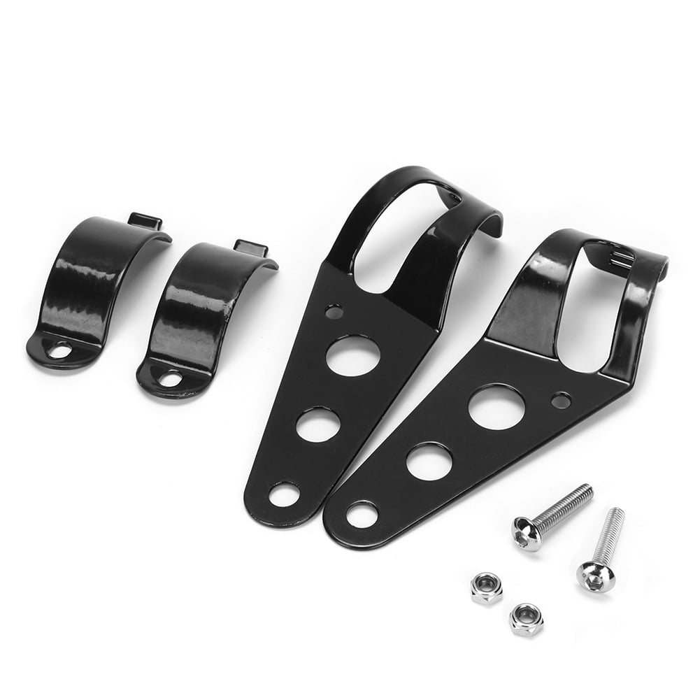 Headlight Bracket,Stainless Steel Black Motorcycle Headlight Mounting ...