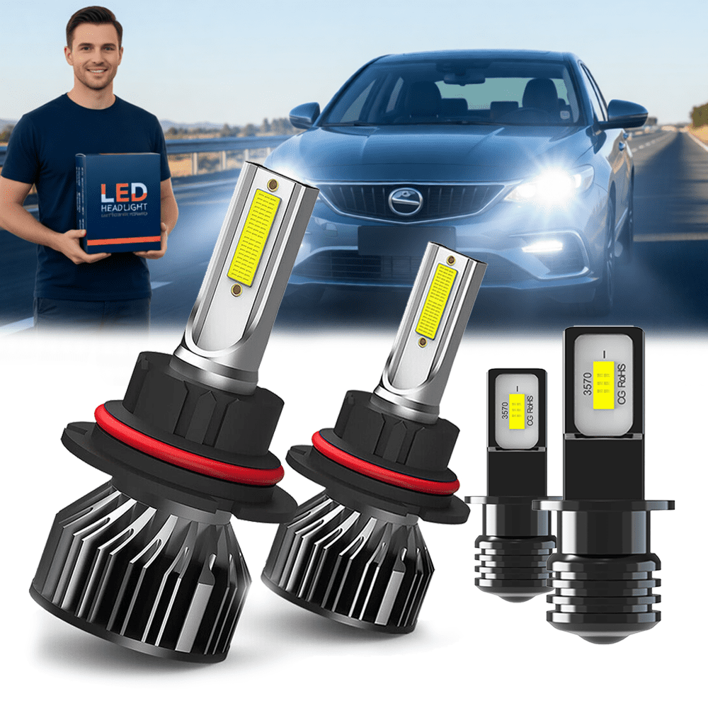 Headlight Bulbs For 2004-2007 Mitsubishi Lancer,9007 High Low Beam,H3 ...