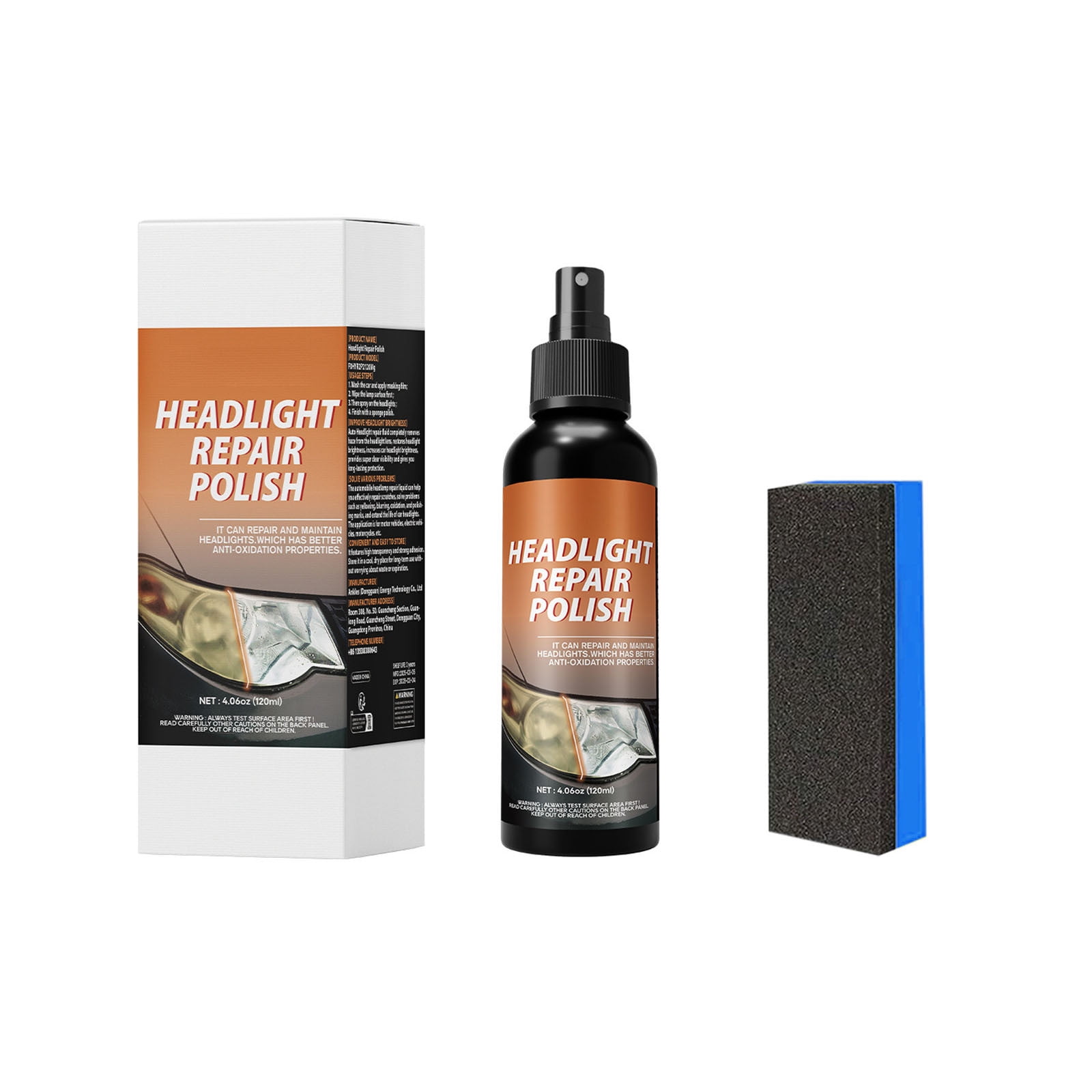 Headlight Cleaner 120ml | Car Headlight Polishing & Coating Solution ...