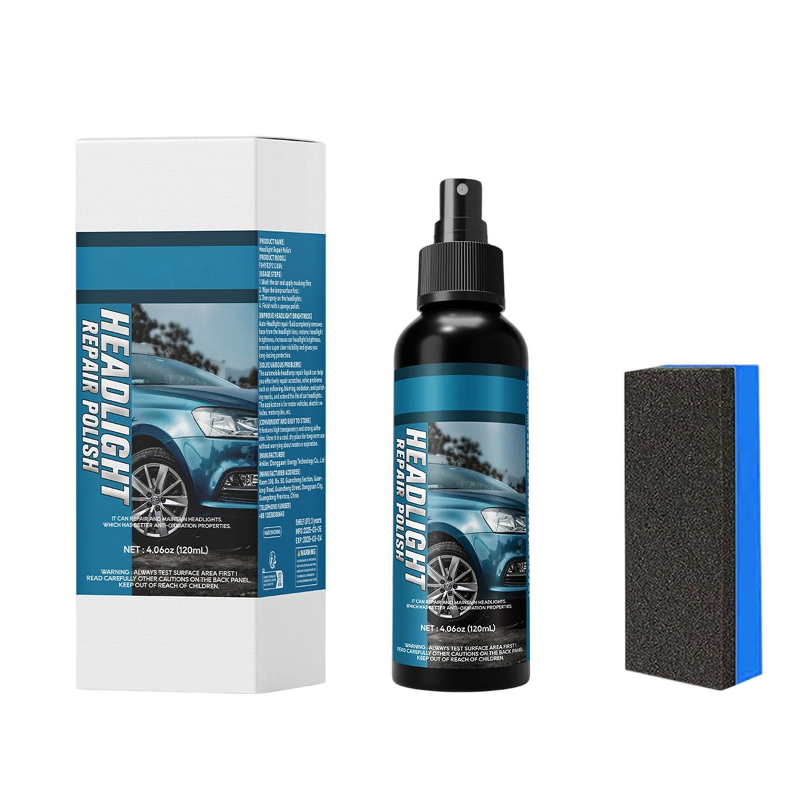 Car Headlight Cleaner Kit Restoration Polish Solution Removes Scratches ...