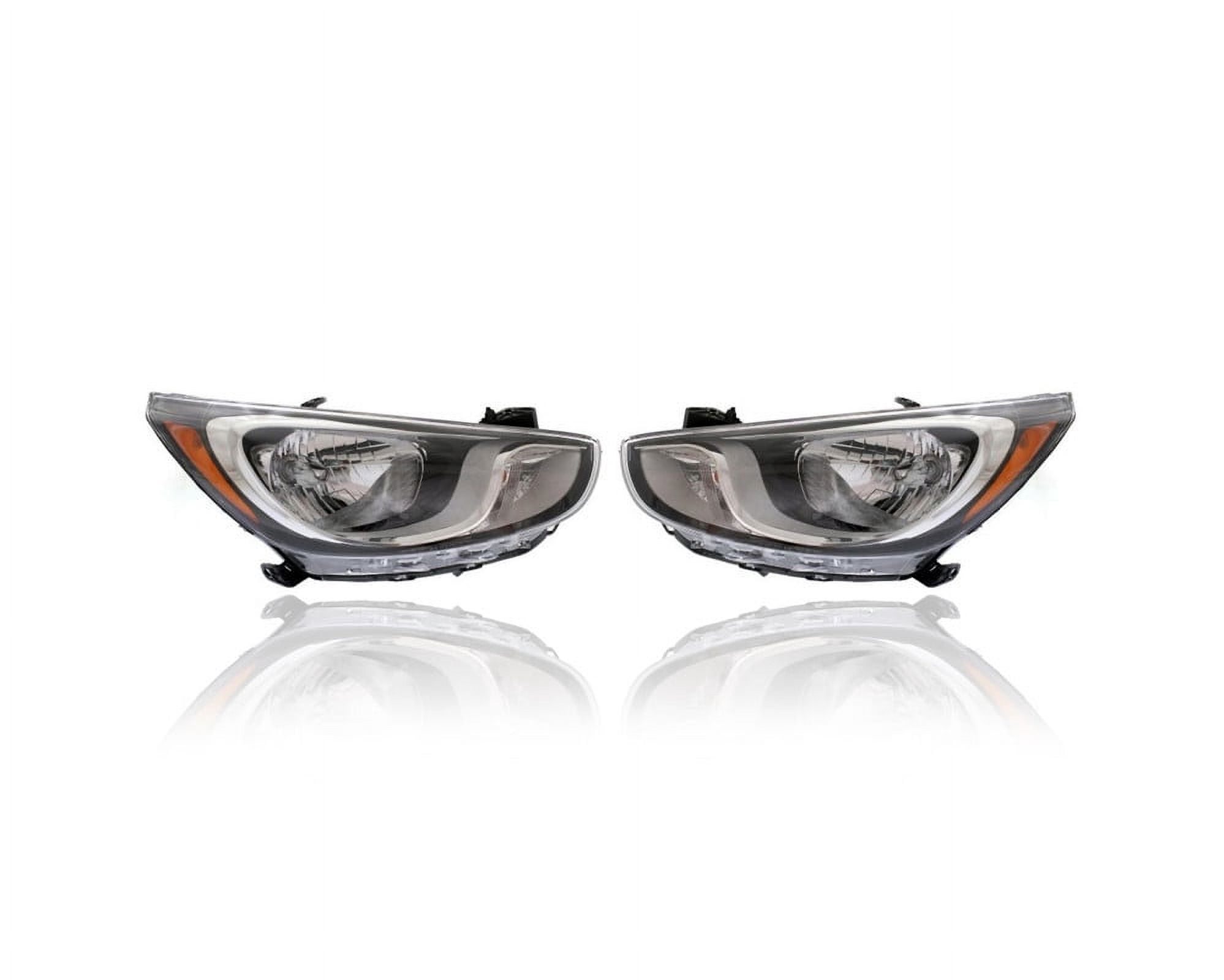 Headlight - Compatible/Replacement for '12-14 Hyundai Accent Sedan ...
