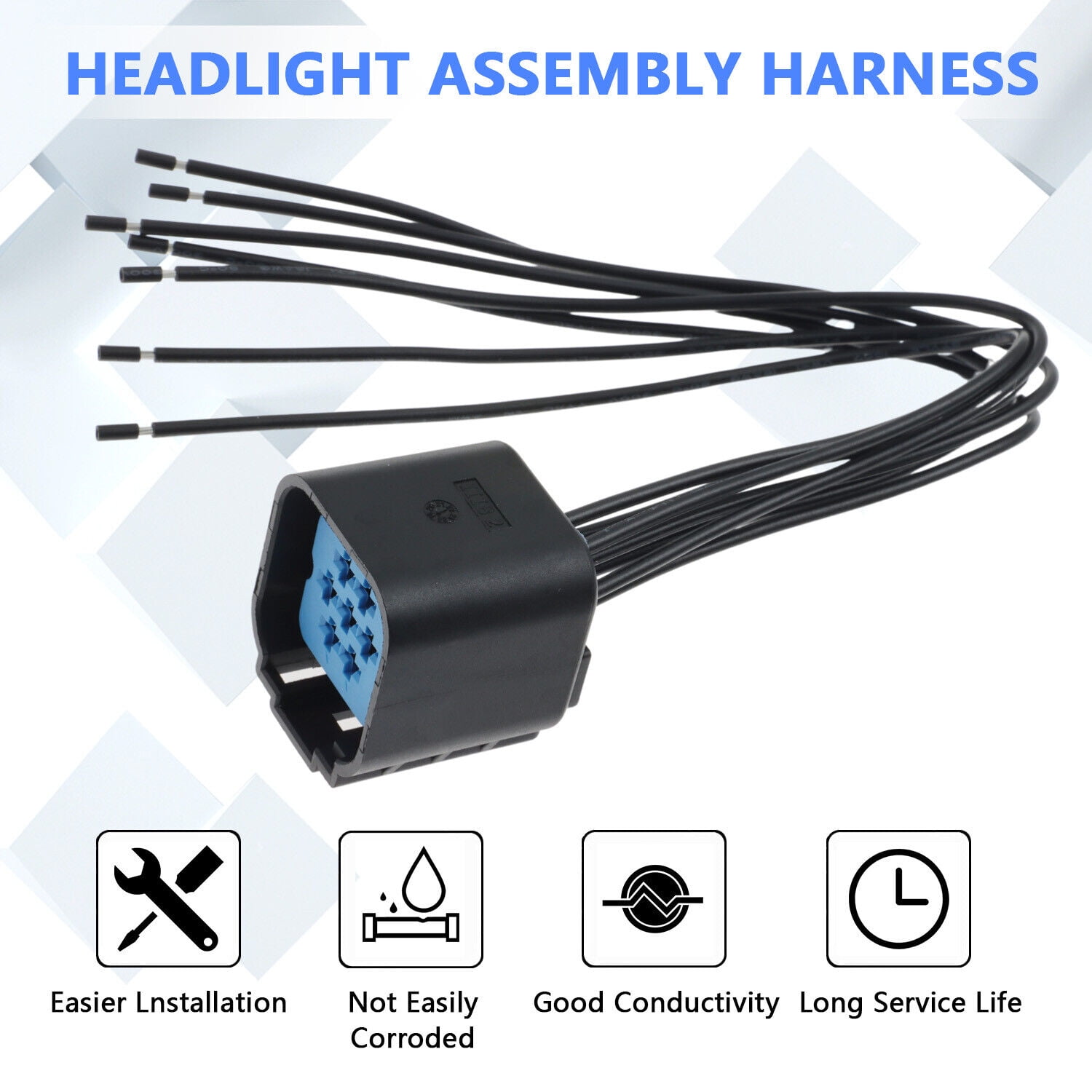 Headlight Connector Pigtail for Ford Focus Edge 2003 - 2007 2011- 2014 ...