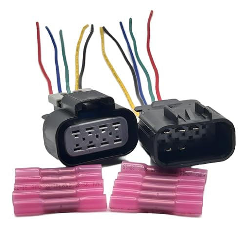 Headlight Connector Plug Male and Female Wire Harness Pigtail 5-Pin ...