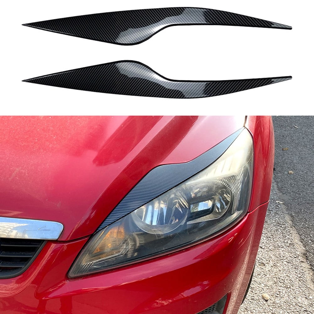 Headlight Eyebrows Trim In Carbon Fiber Black For Ford For Focus 2 Mk2 ...