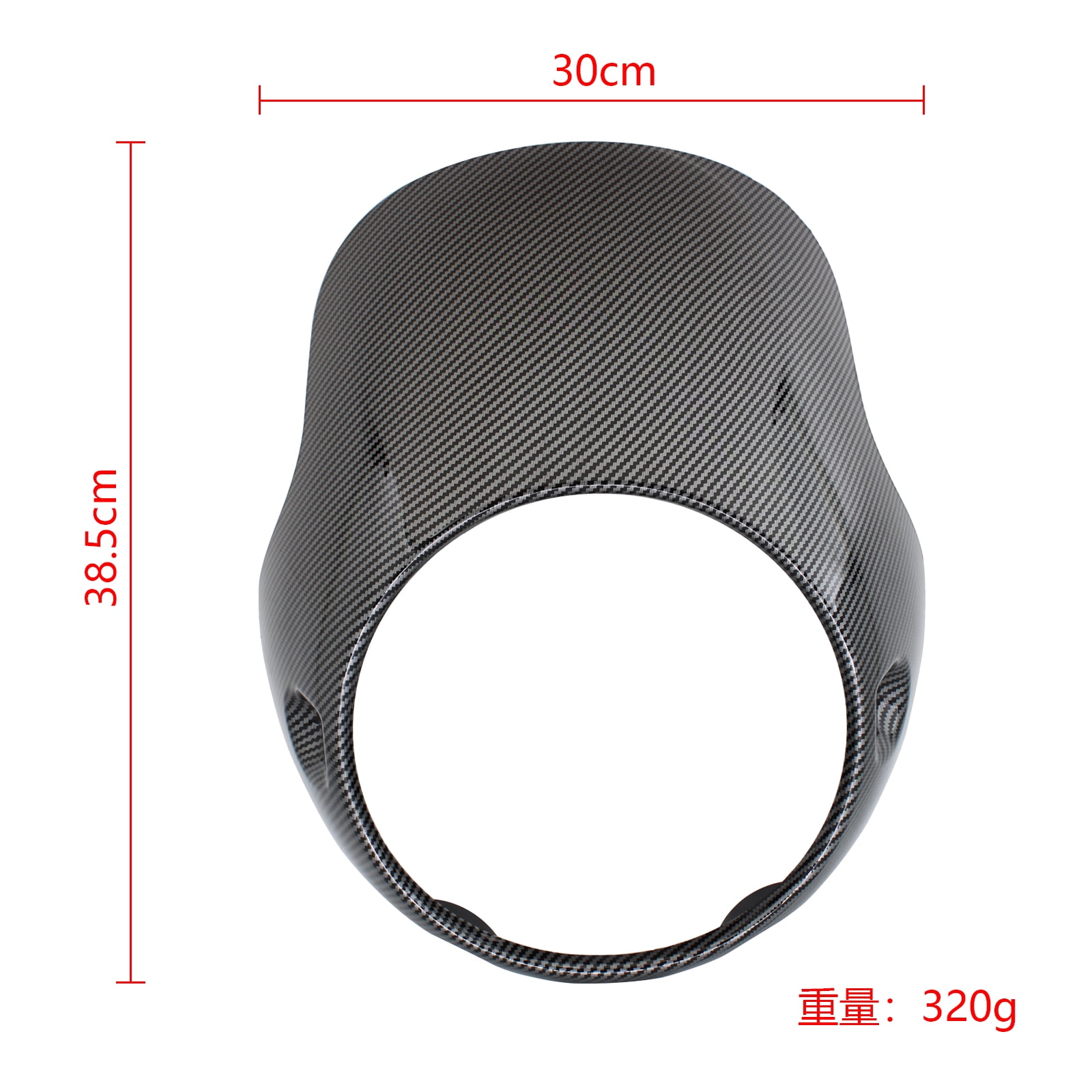 Headlight Fairing Windshield Carbon For CB150 Bonneville T100 Monster ...