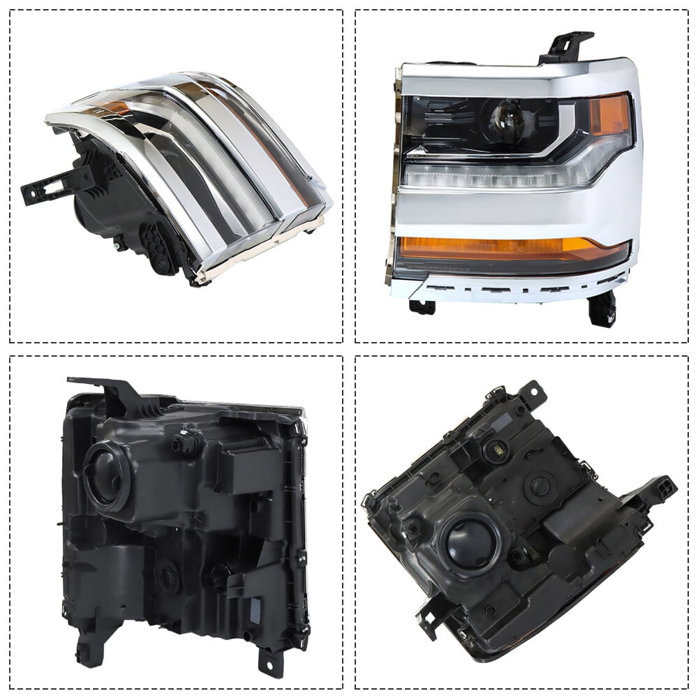 Headlight Headlamp Assembly LH Side Clear HID For Chevy Silverado 1500 ...