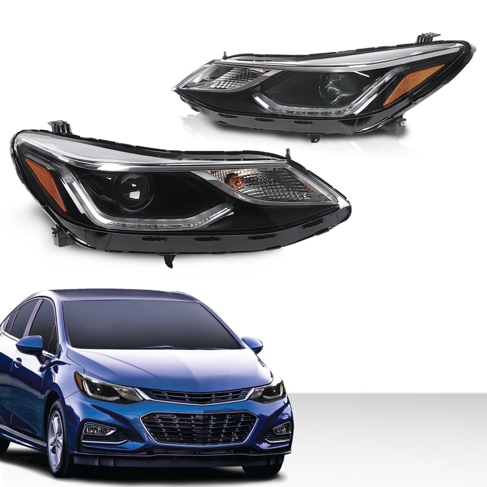 Headlight Headlamps Left and Right Side Fit for Chevy Cruze 2016-2019 ...