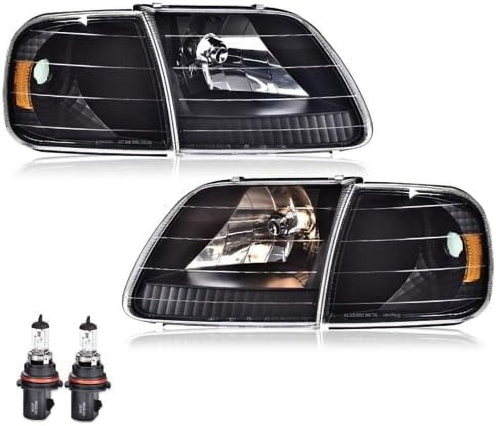 Headlight Pair, Compatible with 97-03 Ford F150/04 F150 Heritage/Fit ...