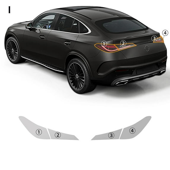 Headlight RearView B Pillars Film for Mercedes-Benz GLC X254 Coupe 2024 ...