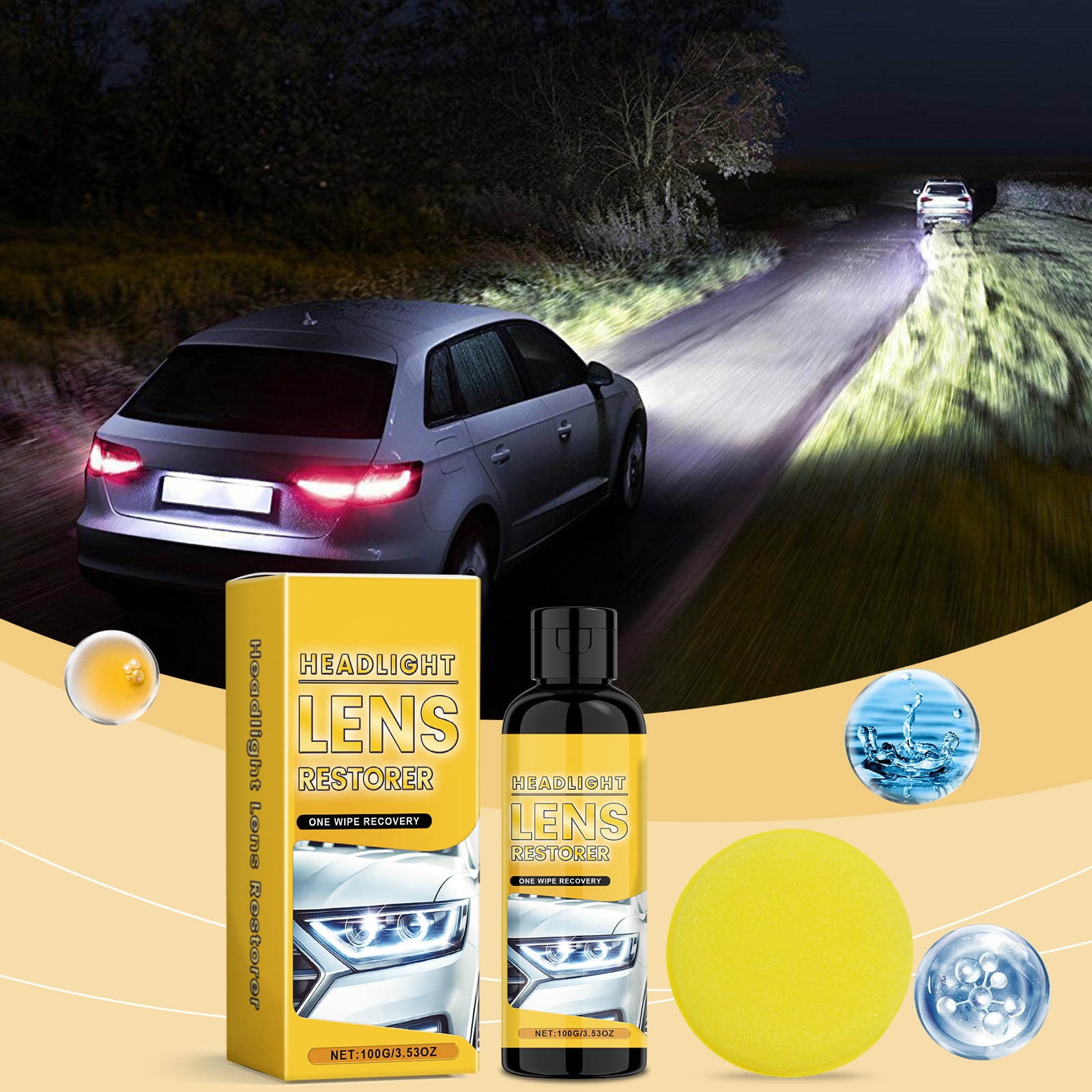 Headlight Refurbishment without Polishing Car Headlight Yellowing ...