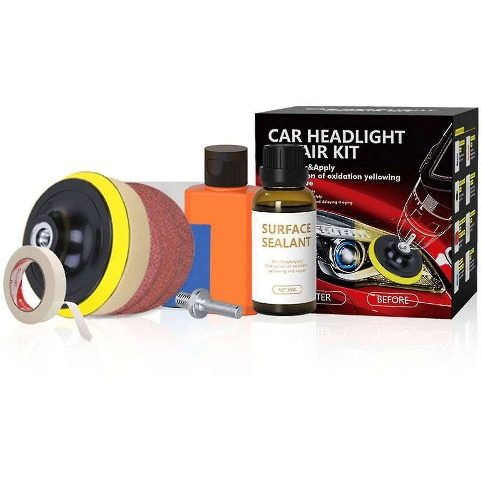 Headlight Restoration Kit, Eliminate Headlamp Turbidity & Protect Your ...