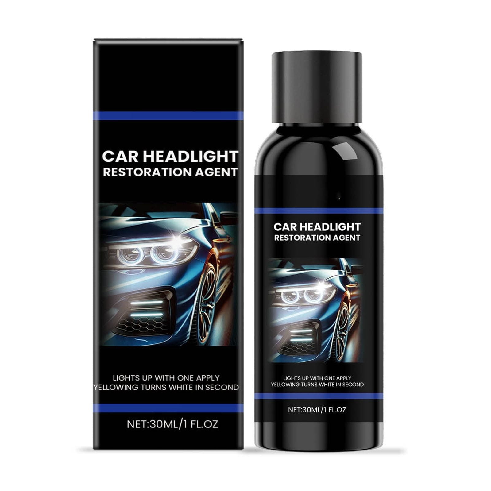 Headlight Restoration Kit, Repair Fogged & Yellowed Headlights, 30ml ...