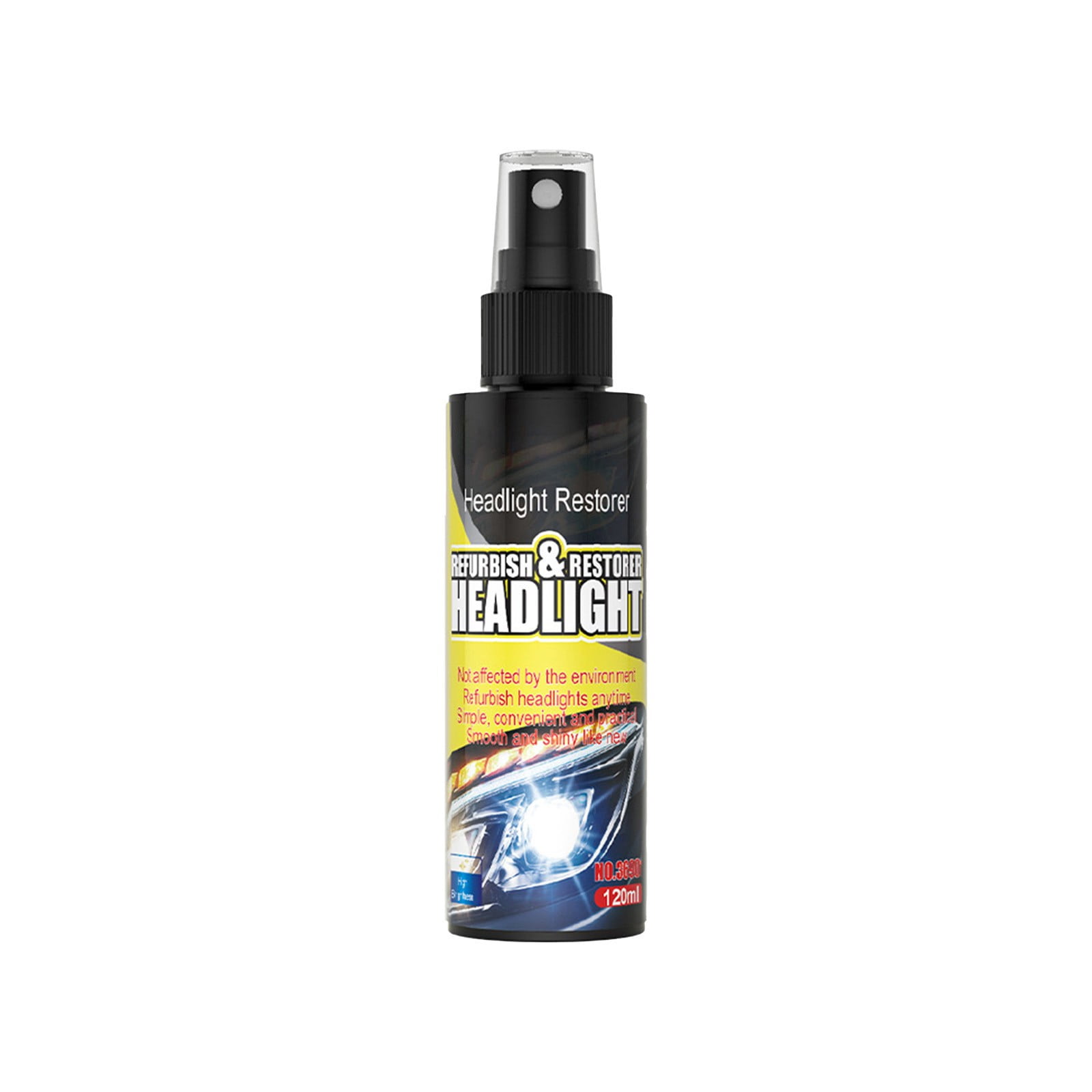 Headlight Restoration Spray, Headlight Refurbishment Kit, 120ml Size, Automotive Headlamp ...