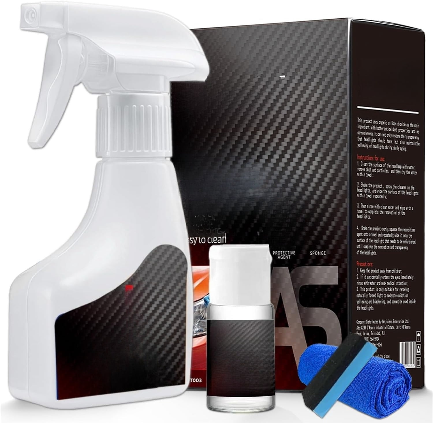 Headlight Restoration Spray Kit with Ceramic Coating – Cleans ...