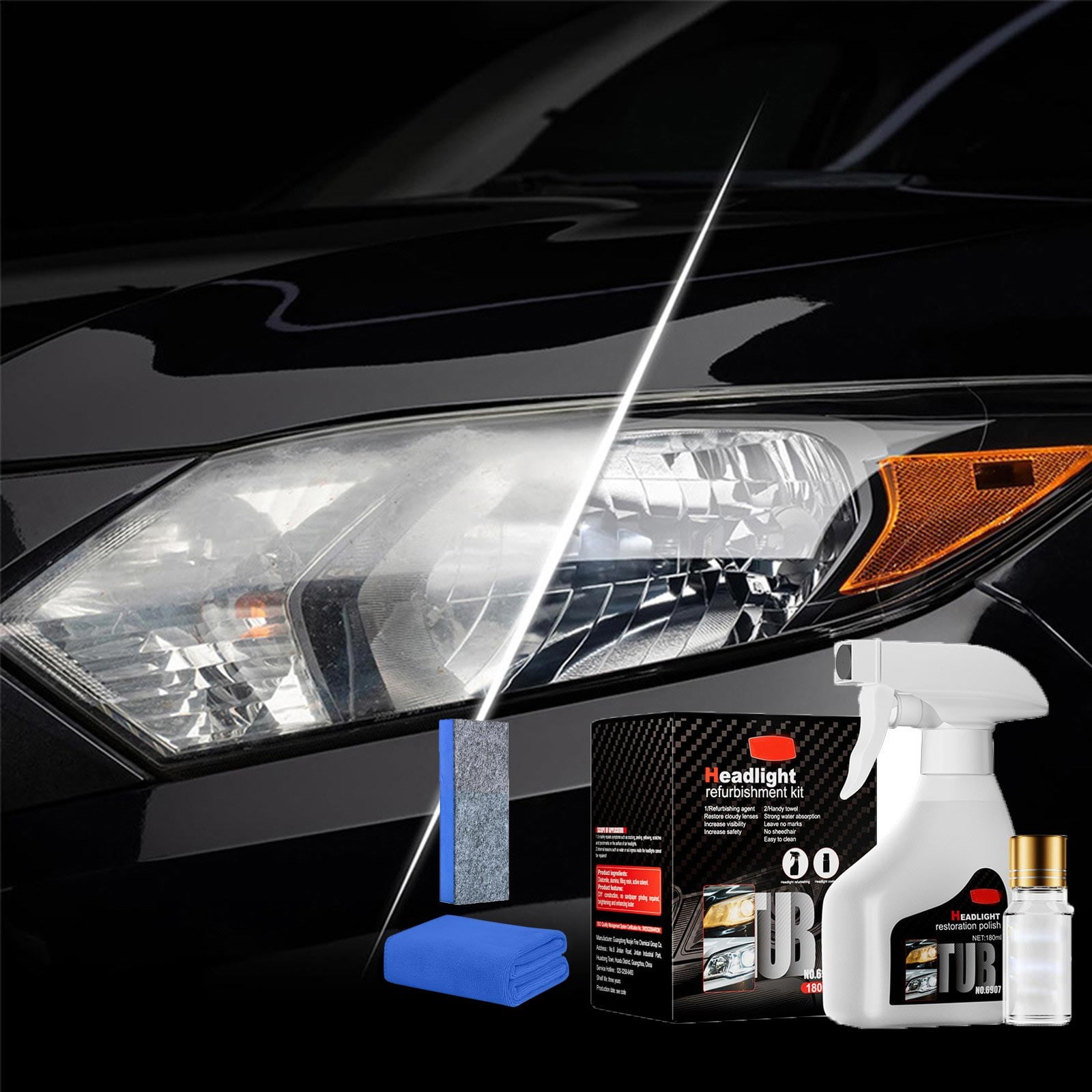 Headlight Restorer under $5! Bzdzmqm 180ml Car Headlight Crystal ...