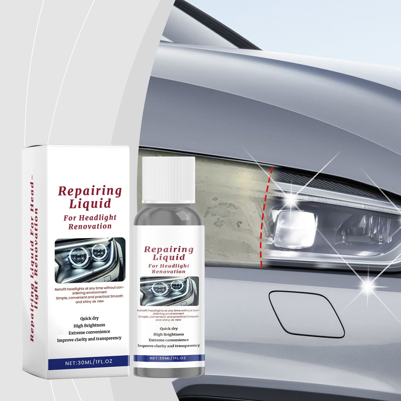 Headlight Retreader Headlight Retreader Spray Light Transmittance Anti ...