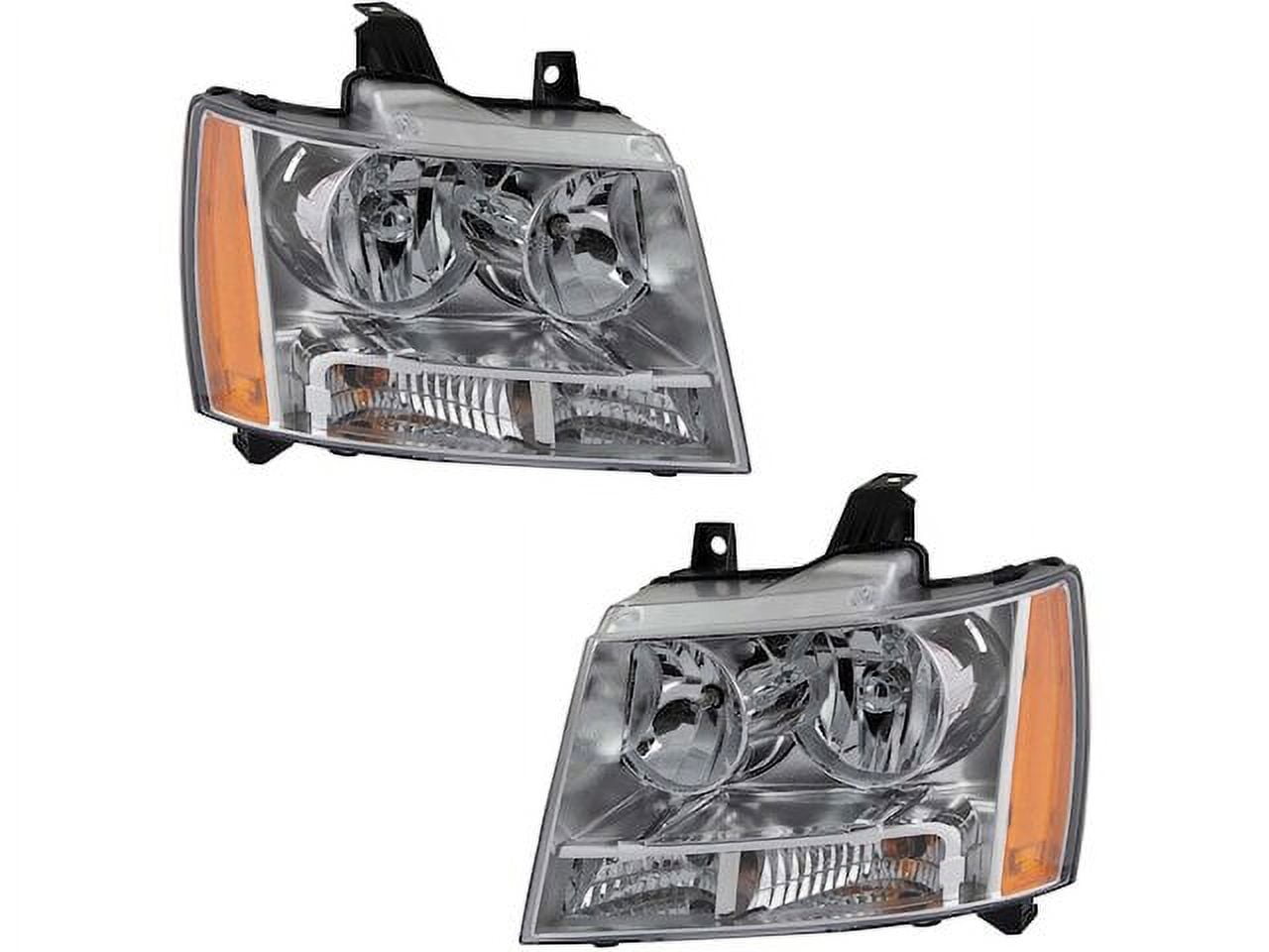 Headlight Set 2 Piece - Compatible with 2007 - 2014 Chevy Tahoe 2008 ...
