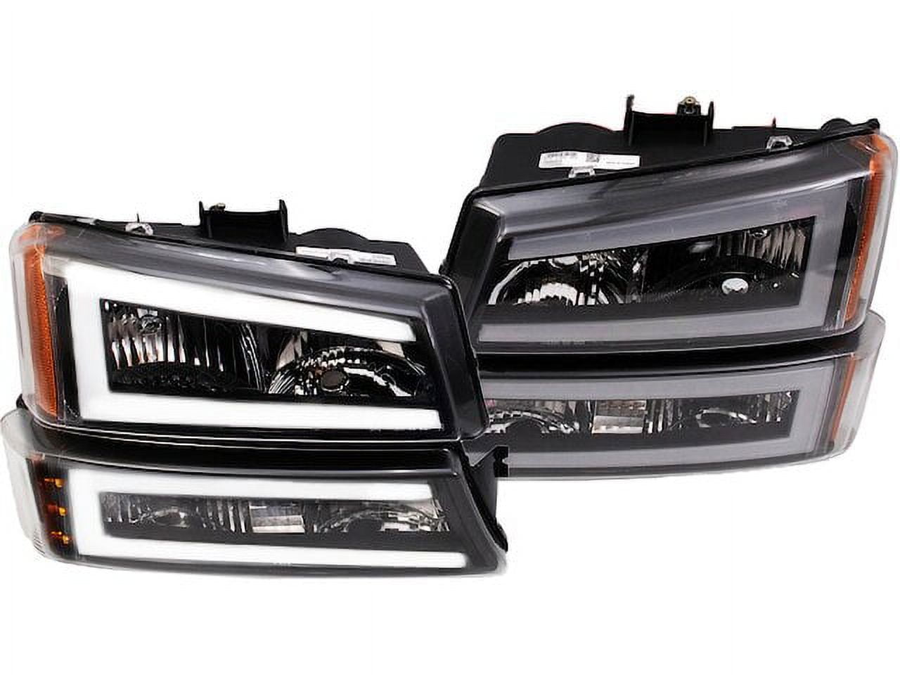 Headlight Set 4 Piece - Compatible with 2002 - 2006 Chevy Avalanche ...