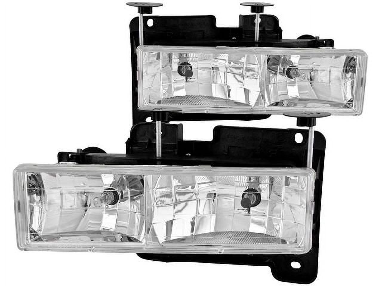 Headlight Set - Compatible with 1988 - 2000 Chevy K3500 1989 1990 1991 ...