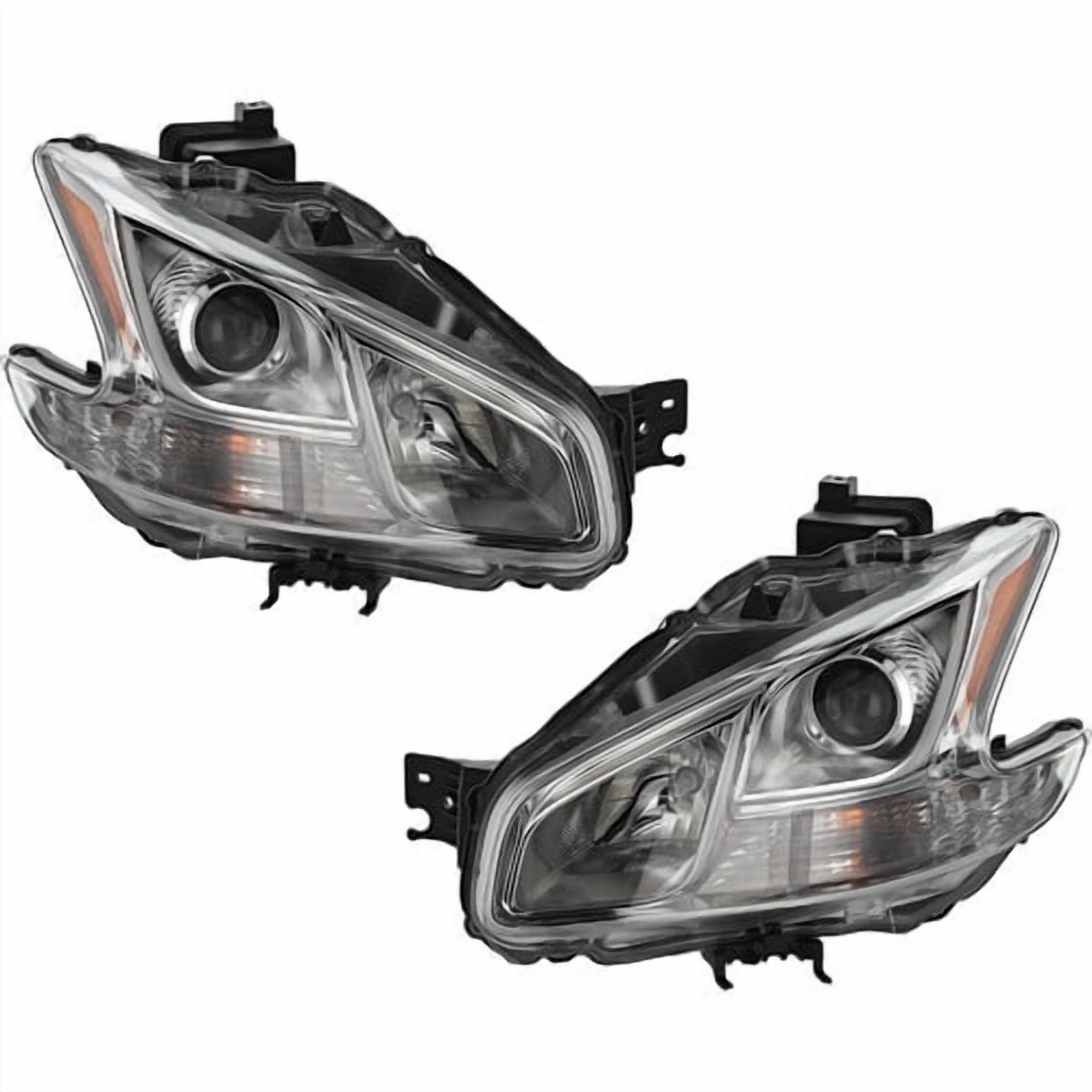 Headlight Set For 2009-2014 Nissan Maxima S Left and Right Side Halogen ...