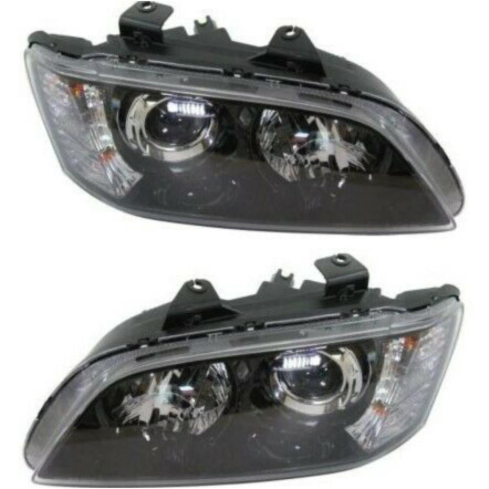 Headlight Set with Bulbs - Clear Lens Assembly - Left and Right Pair ...