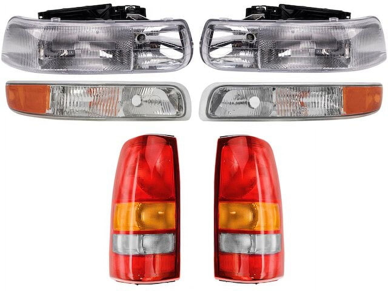 Headlight Tail Light Parking Light Kit 6 Piece - Compatible with 1999 ...