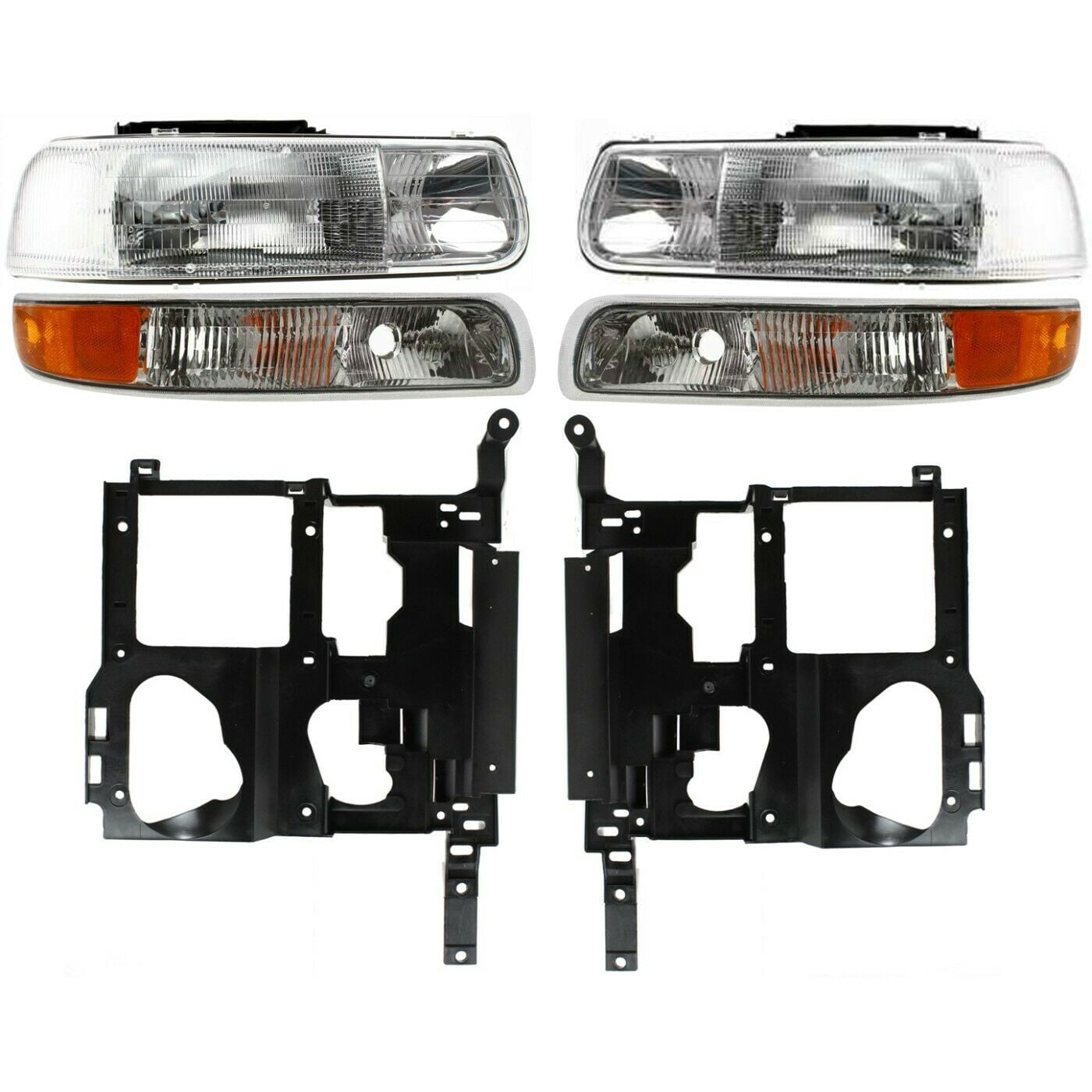Headlight and Parking Light Mounting Bracket Kit with Complete Lighting ...