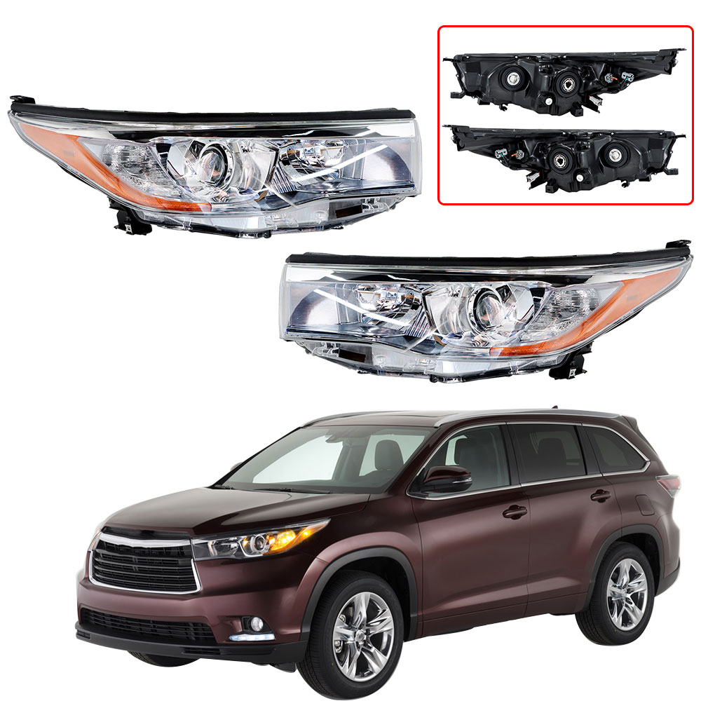 Headlight for 2014 2015 2016 Toyota Highlander Projector Headlights ...