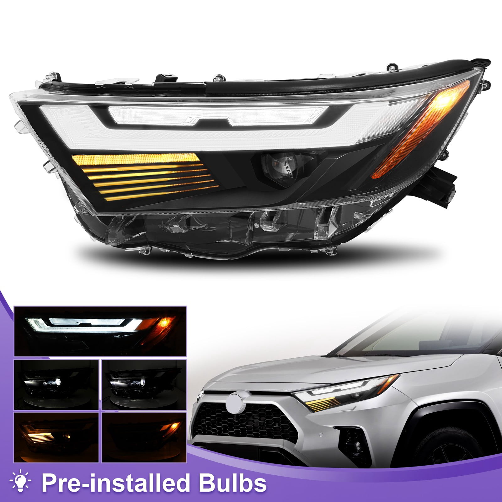 Headlight for 2022 2023 2024 Toyota RAV4 Full LED Left Driver LH ...