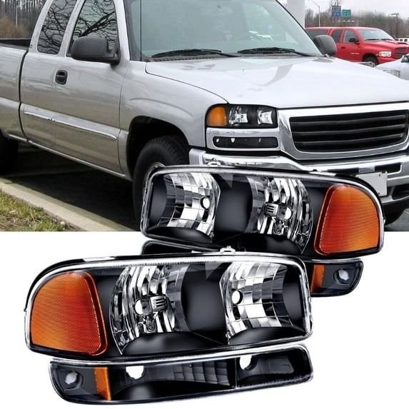 Headlights Assembly Compatible with 1999-2006 GMC Sierra Yukon 1500 ...