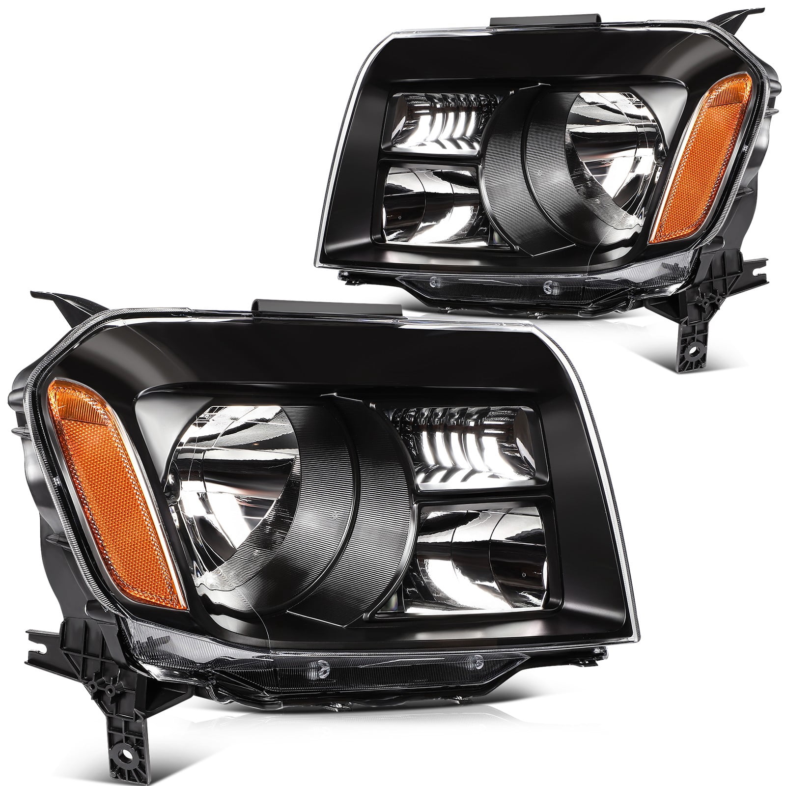 Headlights Assembly For 2012- 2014 2015 Honda Pilot Black Housing Left ...