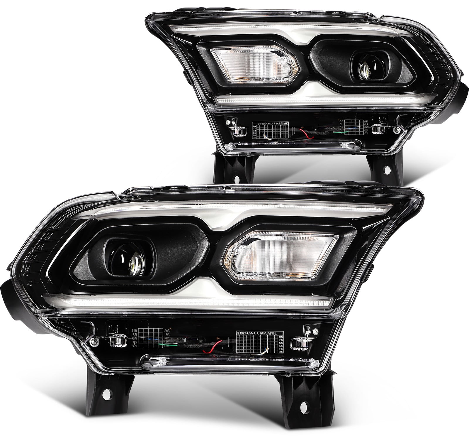 Headlights Assembly Pair For Dodge Durango 2021 2022 2023 2024 w/LED ...
