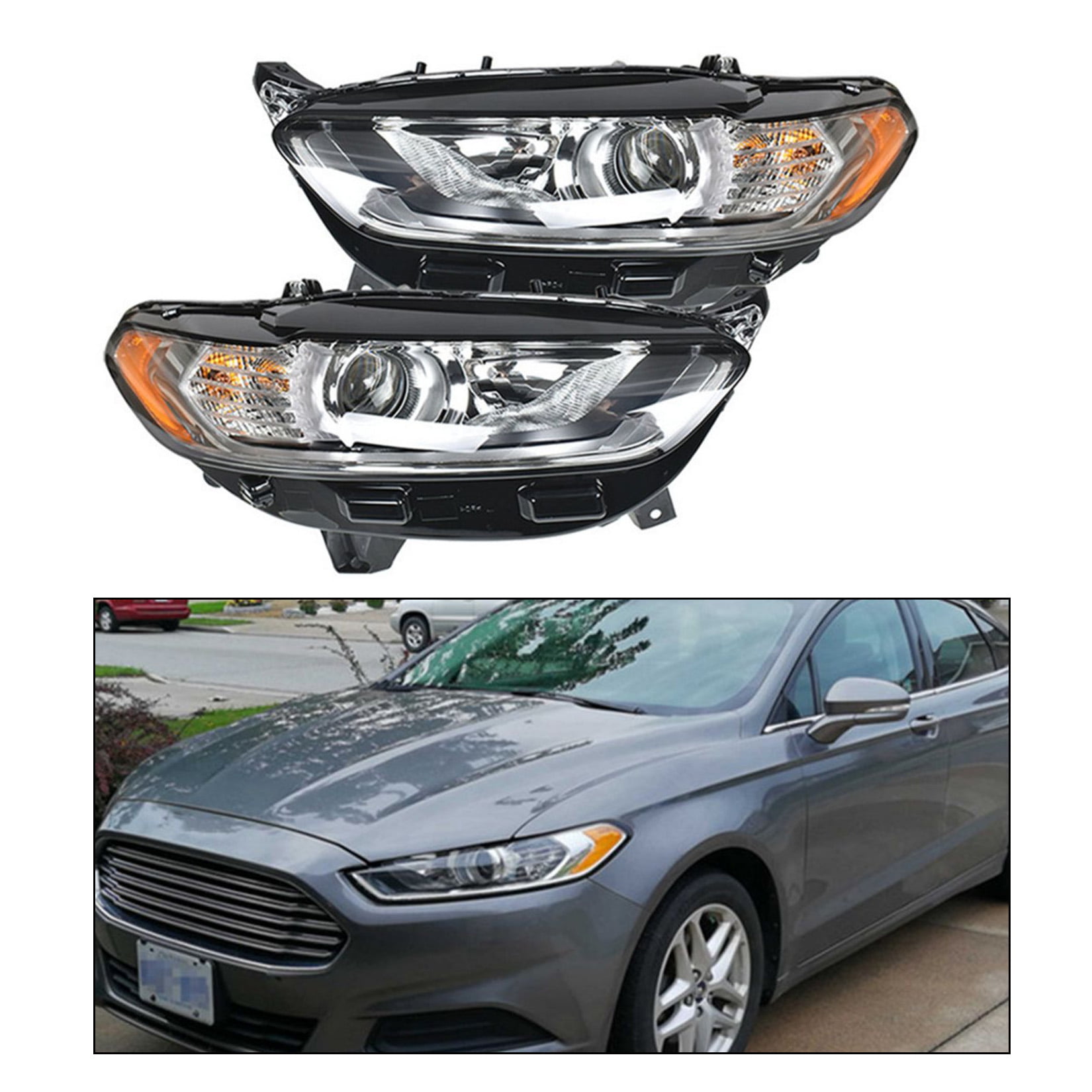 Headlights Assembly Set Fit for Ford Fusion 2013-2016, 13-16 Fusion ...