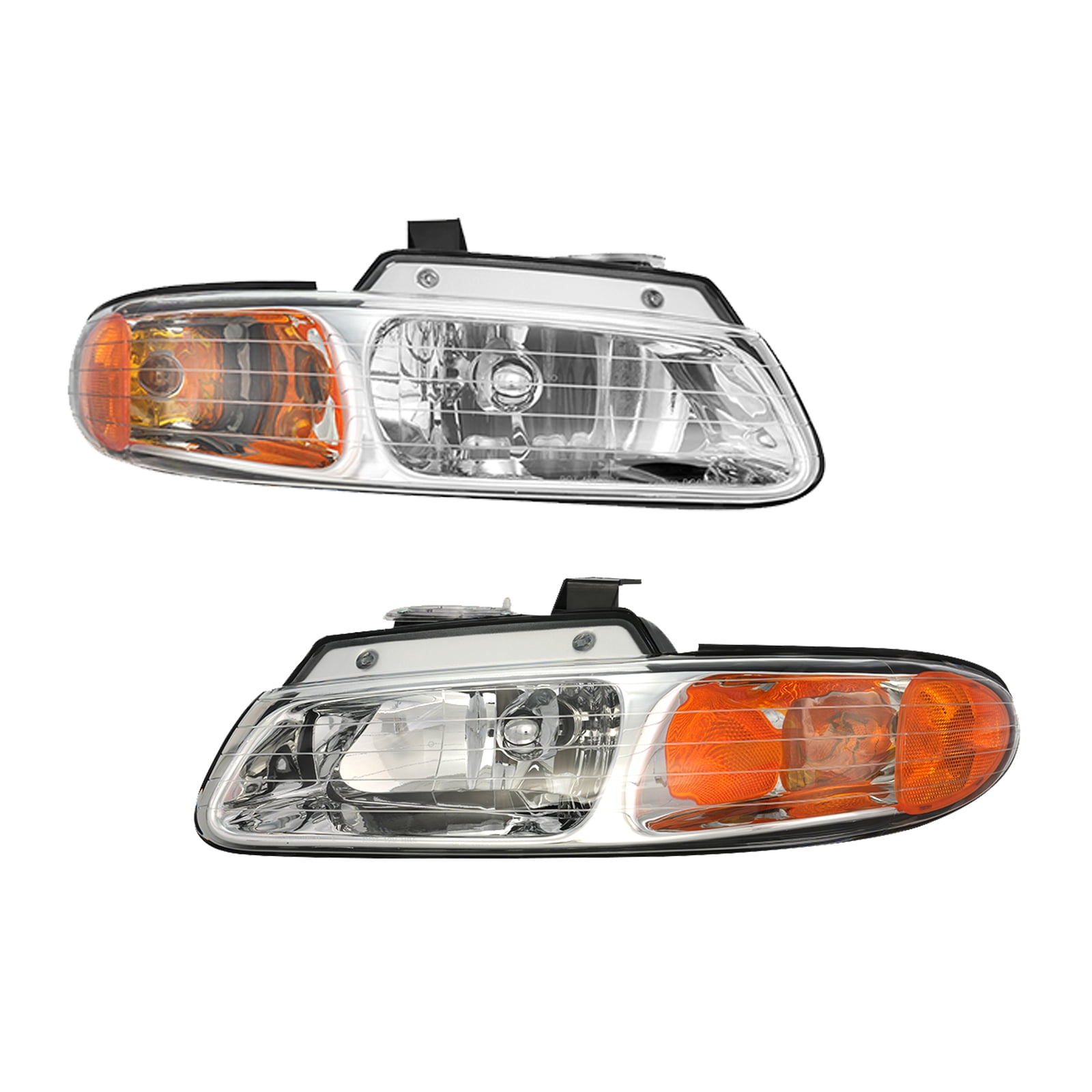 Headlights Assembly for 1996-1999 Dodge Grand Caravan With bulb Halogen ...