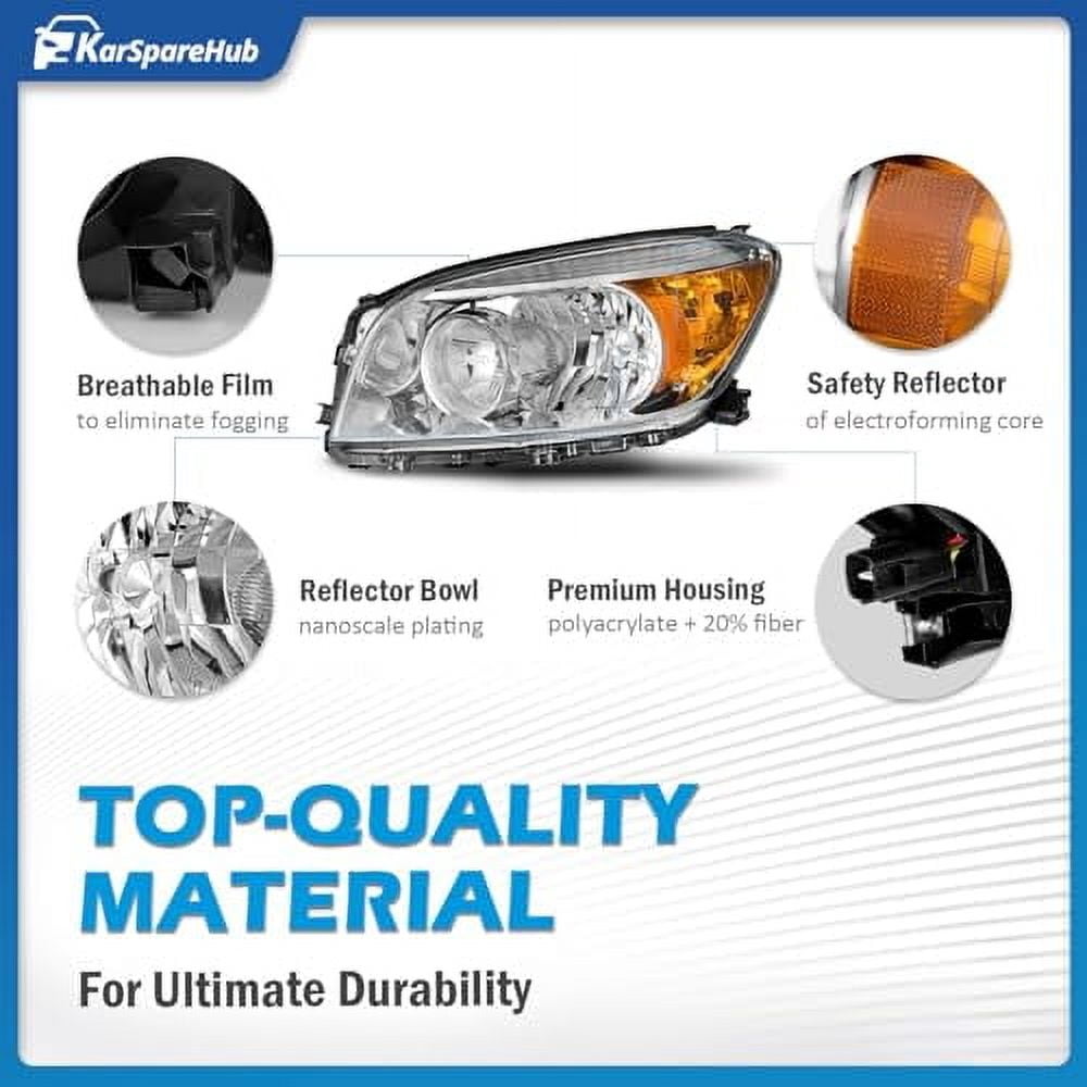 Headlights Assembly for 2006 2007 2008 Toyota RAV4 Headlamp Replacement ...