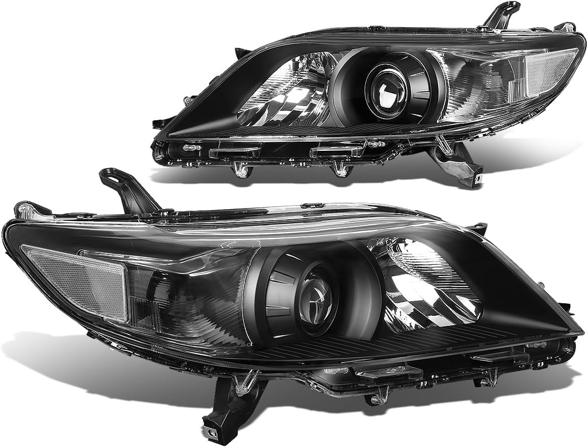 Headlights Black/Clear Side Turn Corner Headlamp Kit for 11-20 Sienna ...