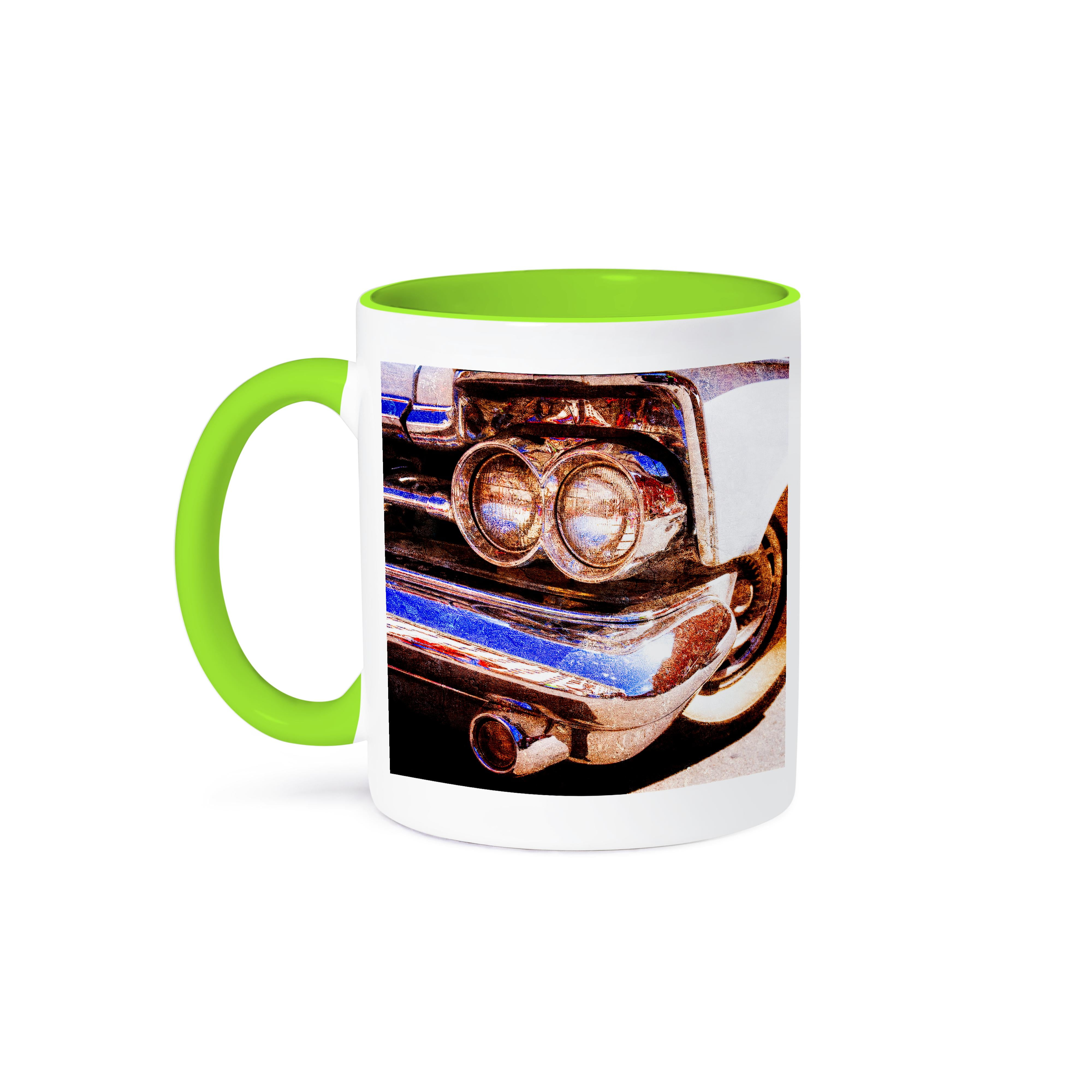 Headlights, Bumper, Front Wheel Of A Vintage Luxury Car. Texture Photo ...
