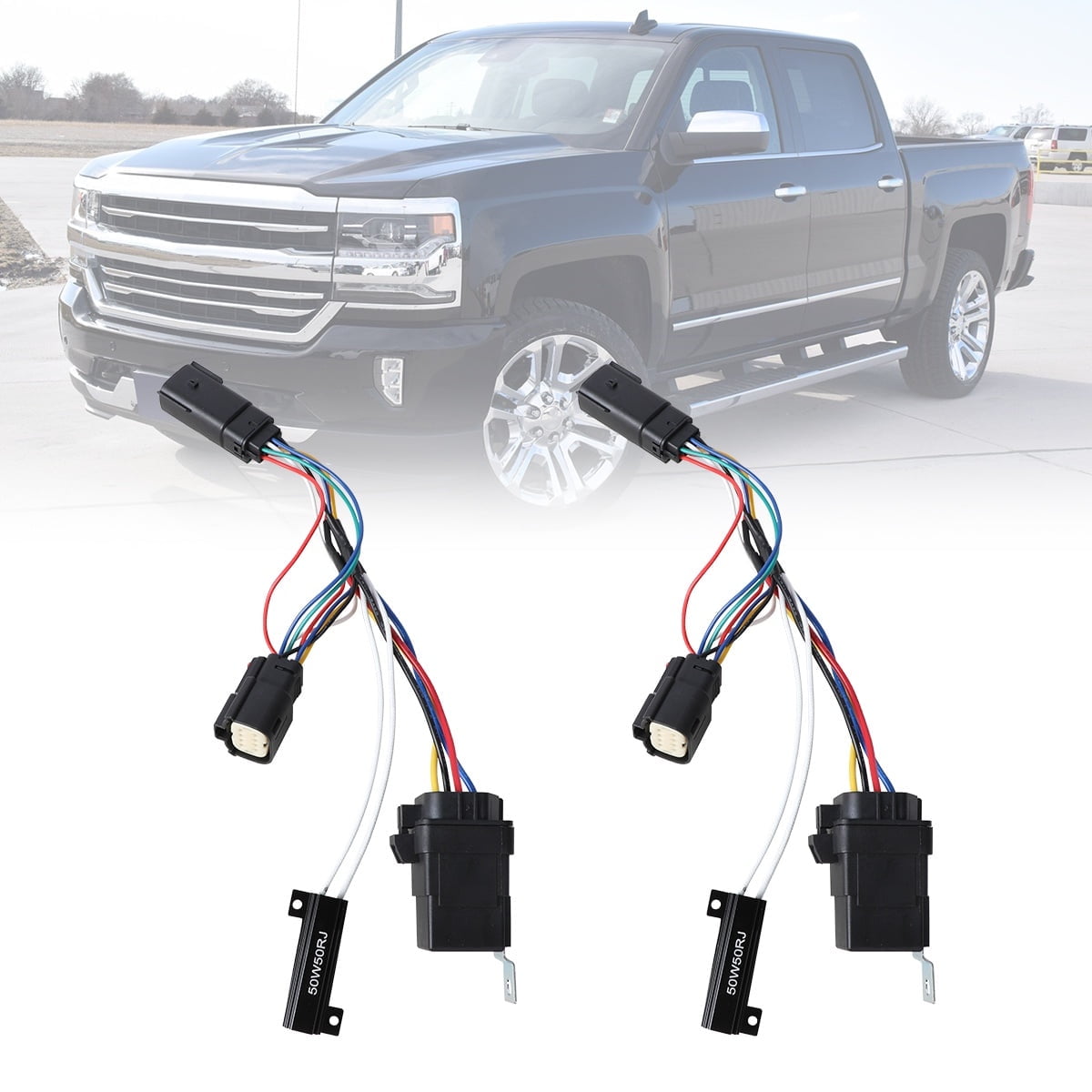 Headlights Convert Adapters Fit for 2016-2018 Chevy Silverado 1500 ...