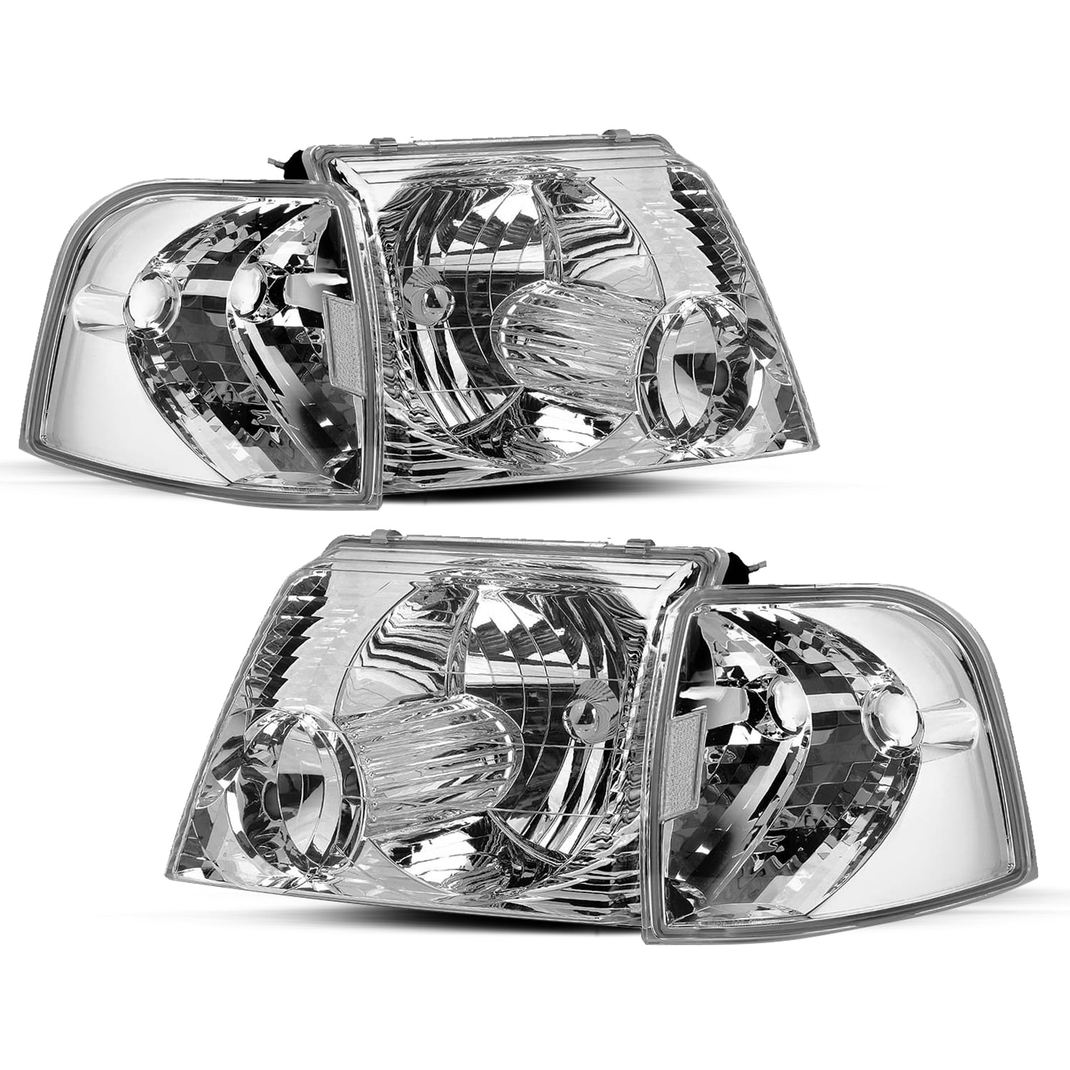 Headlights+Corner Signal Lights L+R For 2002 2003 2004 2005 Ford ...